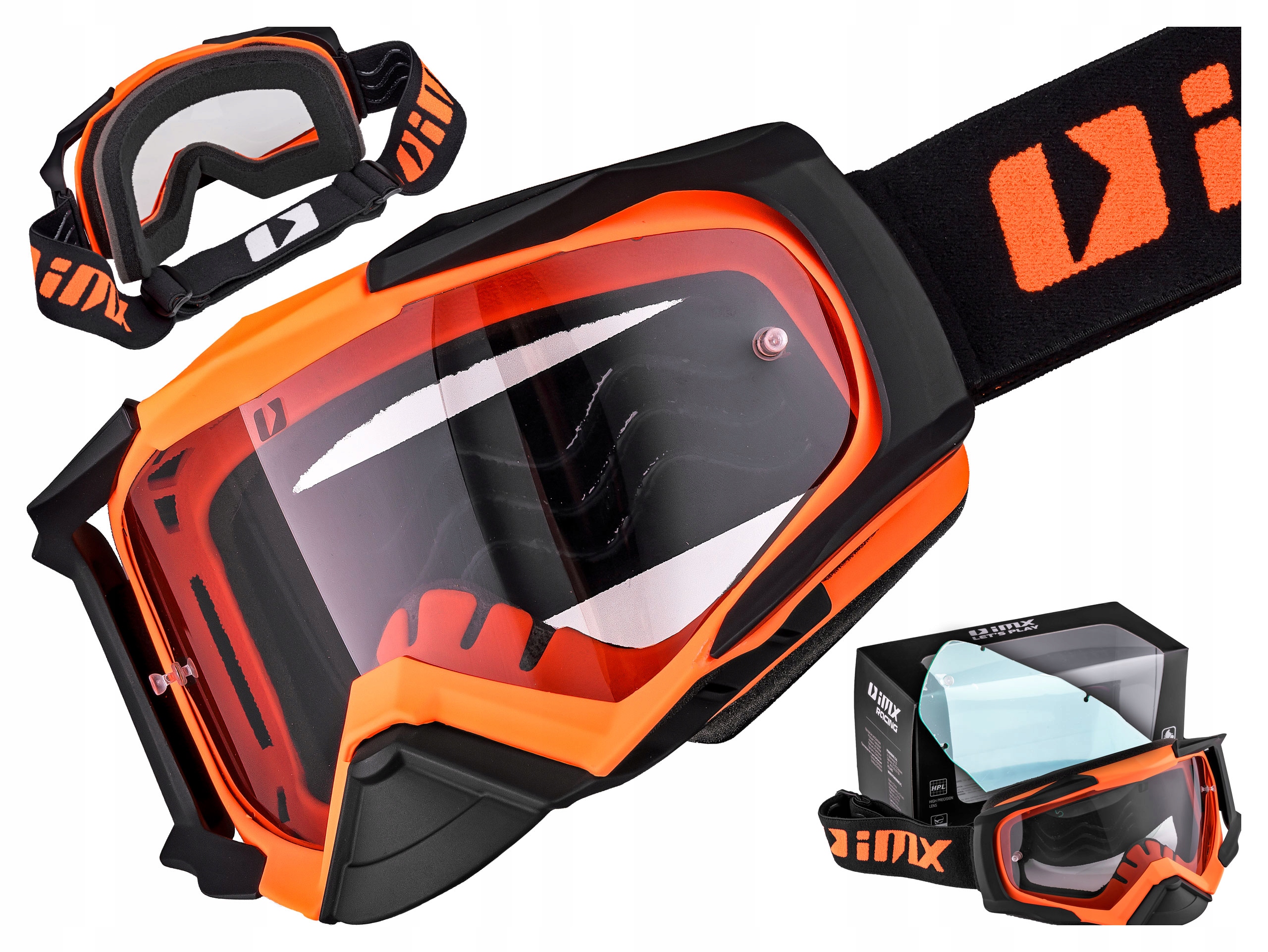 GOGLE IMX DUST ORANGE/BLACK MATT / 2 SZYBY BJSPORT.PL - Części i ...